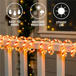 Holiday | 4ft Led Candy Cane Rope Lights Waterproof Outdoor 360 Led ...